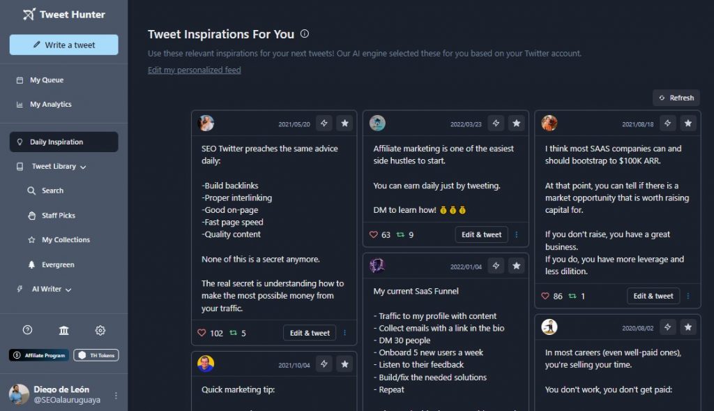Tweet Hunter: Creando tweets con inteligencia artificial (2022 ...